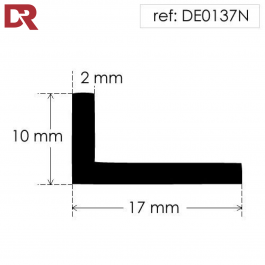 Rubber angle section