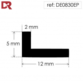 Rubber angle section