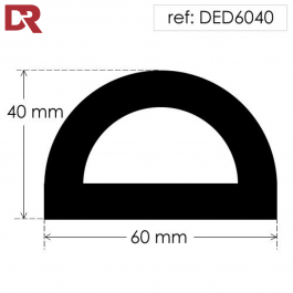 HOLLOW D SHAPE RUBBER FENDER DED6040