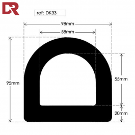 hollow D shape rubber fender